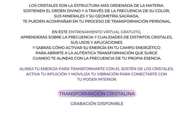 TRILOGÍA PODER CRISTALINO – Sagrado Espacio Interior